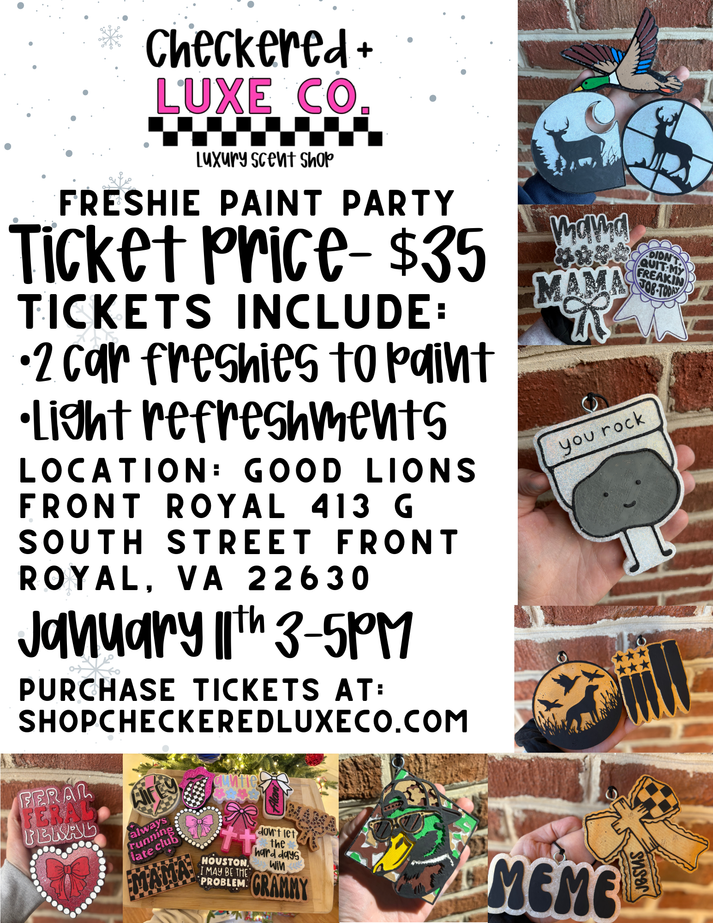 Freshie Paint Party- Good Lions Club (Front Royal) – Checkered + Luxe Co.